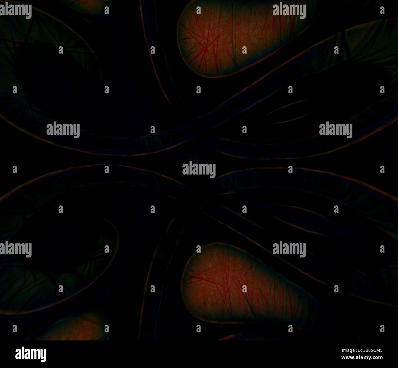 An abstract design featuring intertwining shapes and flowing lines ...