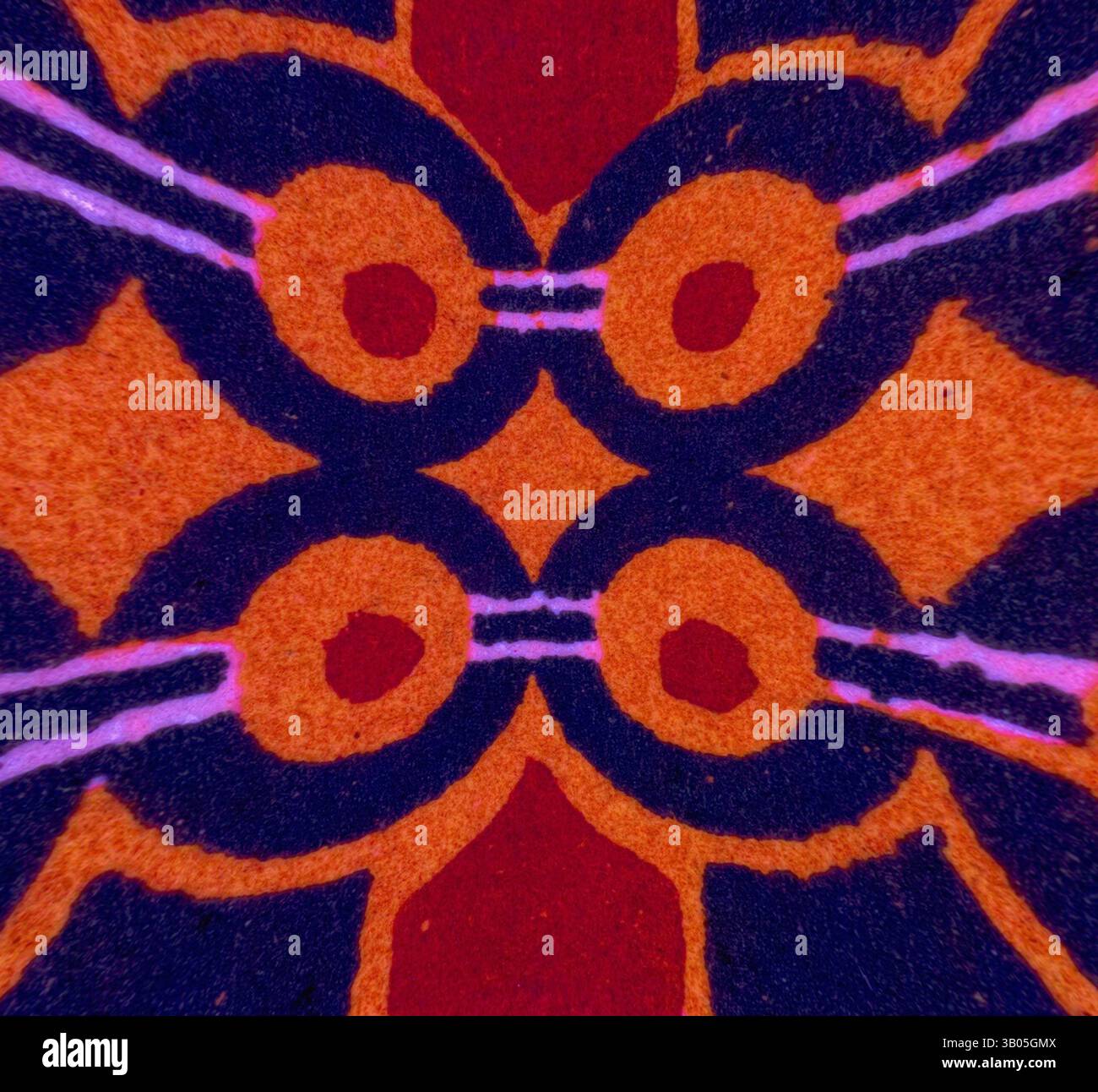 A vibrant geometric design featuring interlocking circular shapes in ...