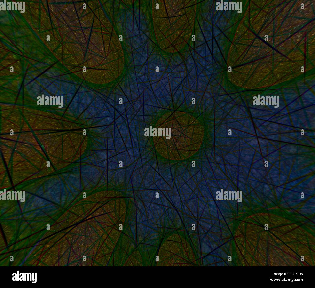 A complex, abstract design featuring intricate intertwining lines and ...