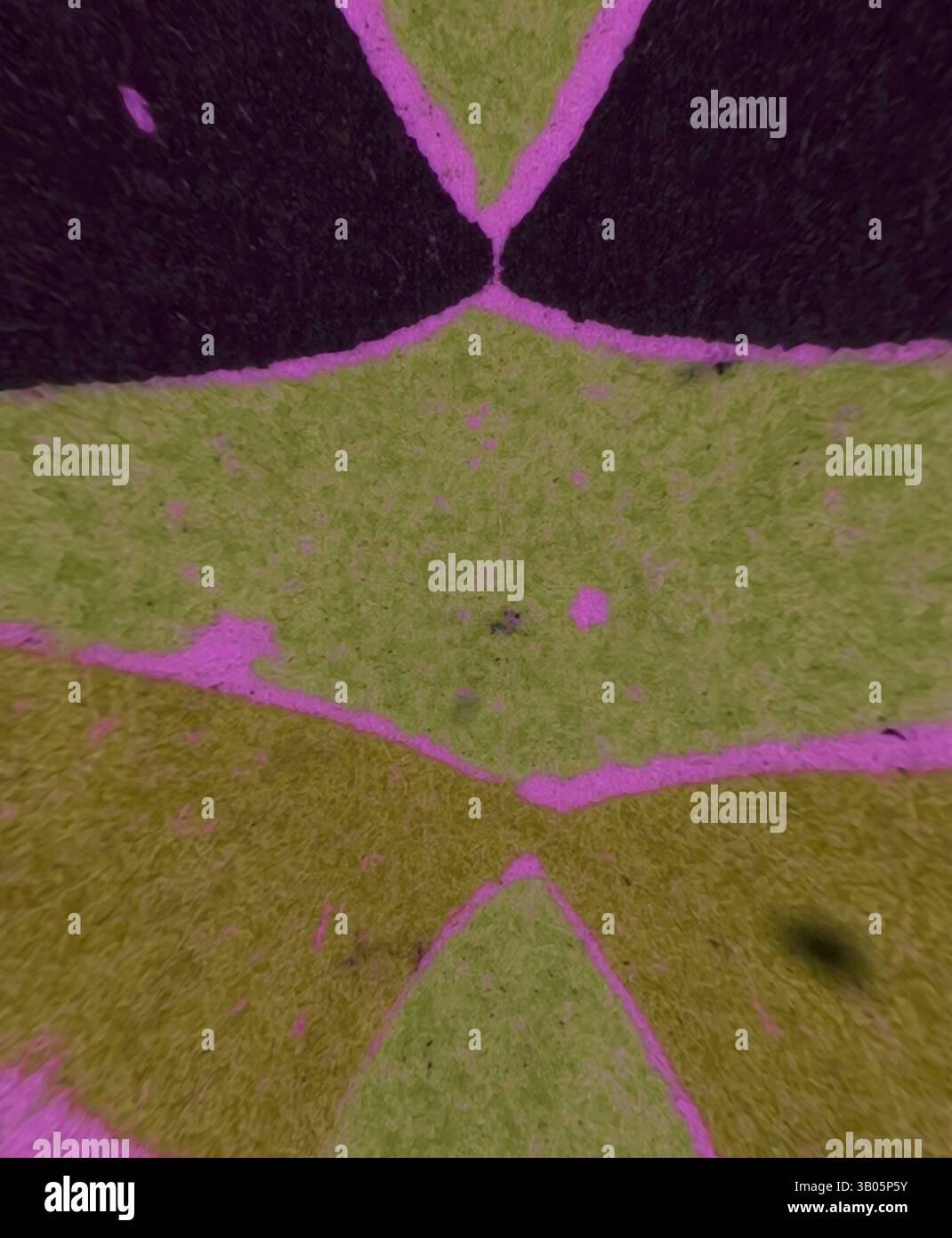 A vibrant abstract design featuring bold shapes in contrasting colors ...