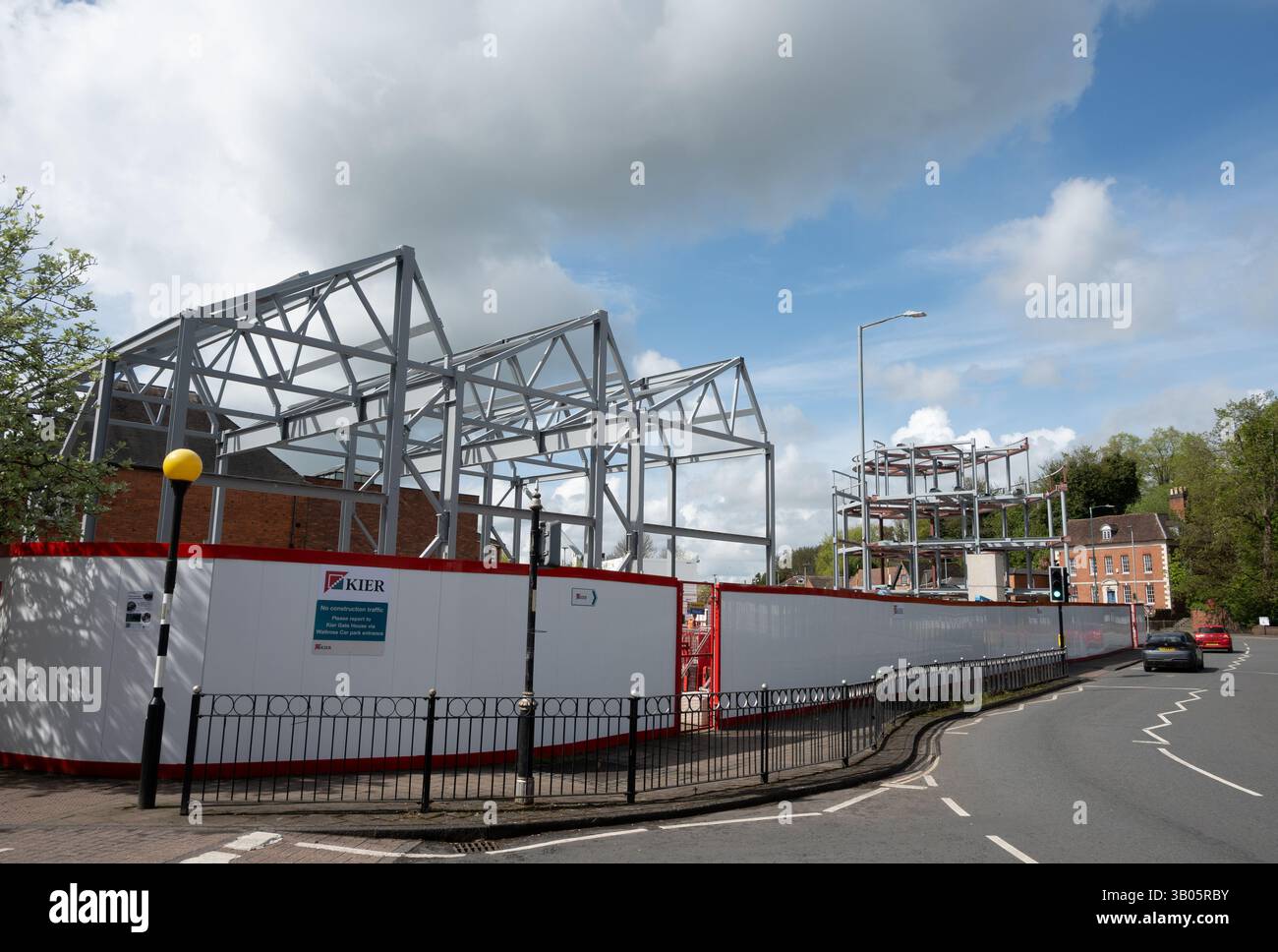 New Market Hall under construction, Bromsgrove, Worcestershire, England ...