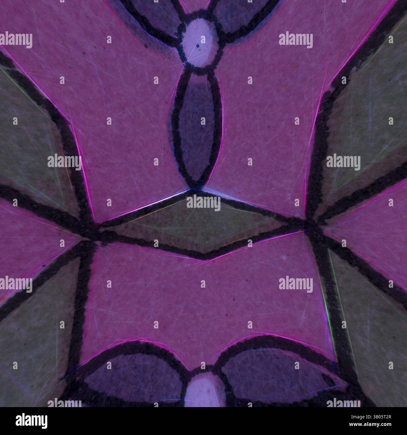 A close-up view revealing intricate geometric patterns with highlights ...