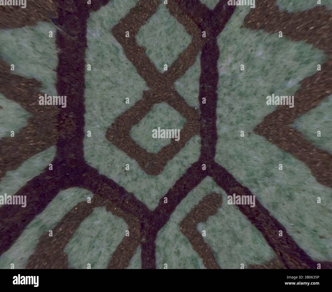 A close-up view of an intricate geometric pattern featuring ...