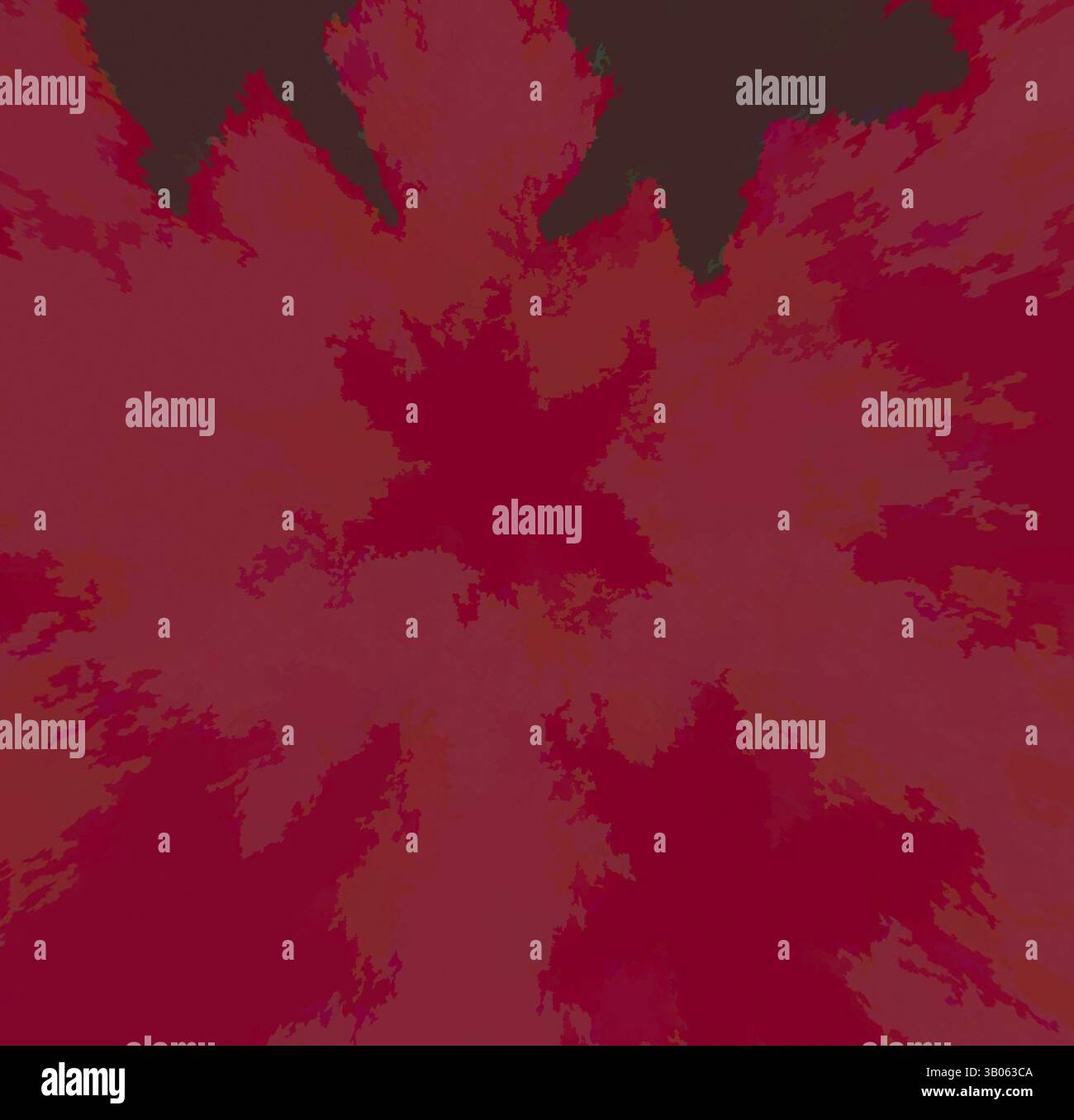 A burst of vibrant red hues and dynamic shapes creates an energetic and ...