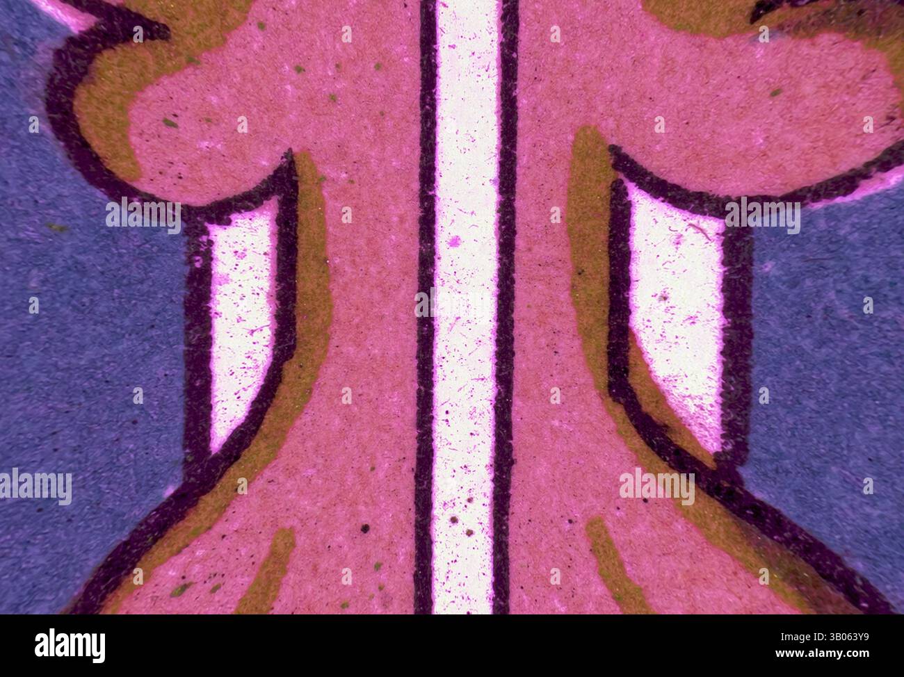 An abstract representation featuring vibrant colors and bold outlines ...