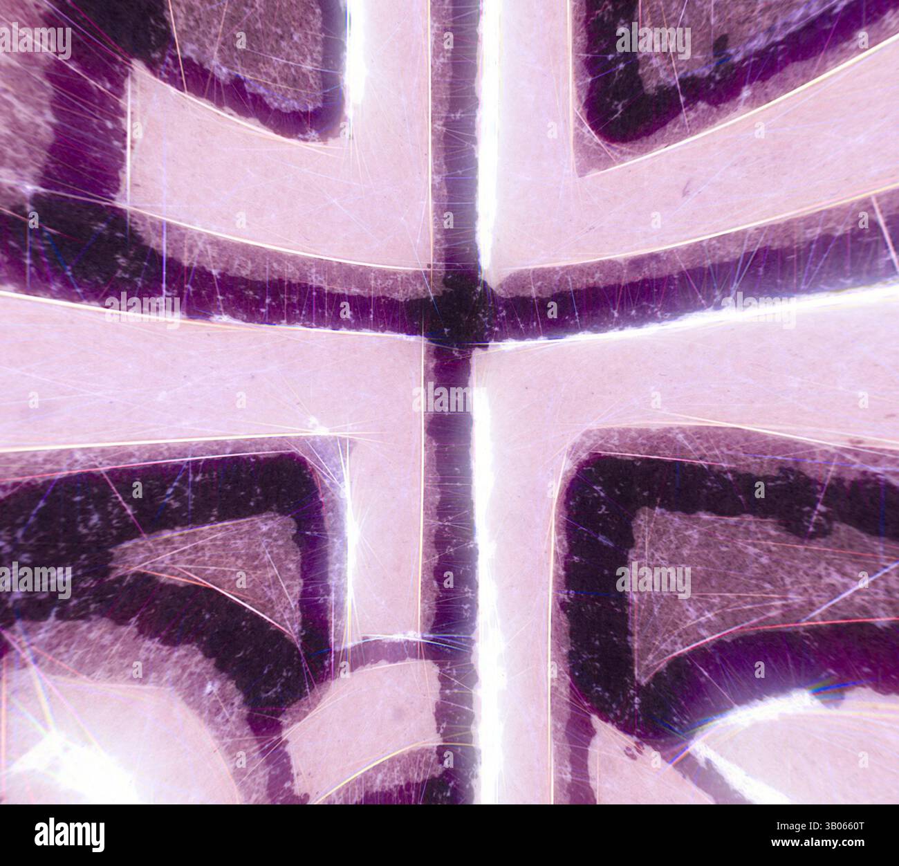 An abstract composition featuring intersecting lines and shapes ...