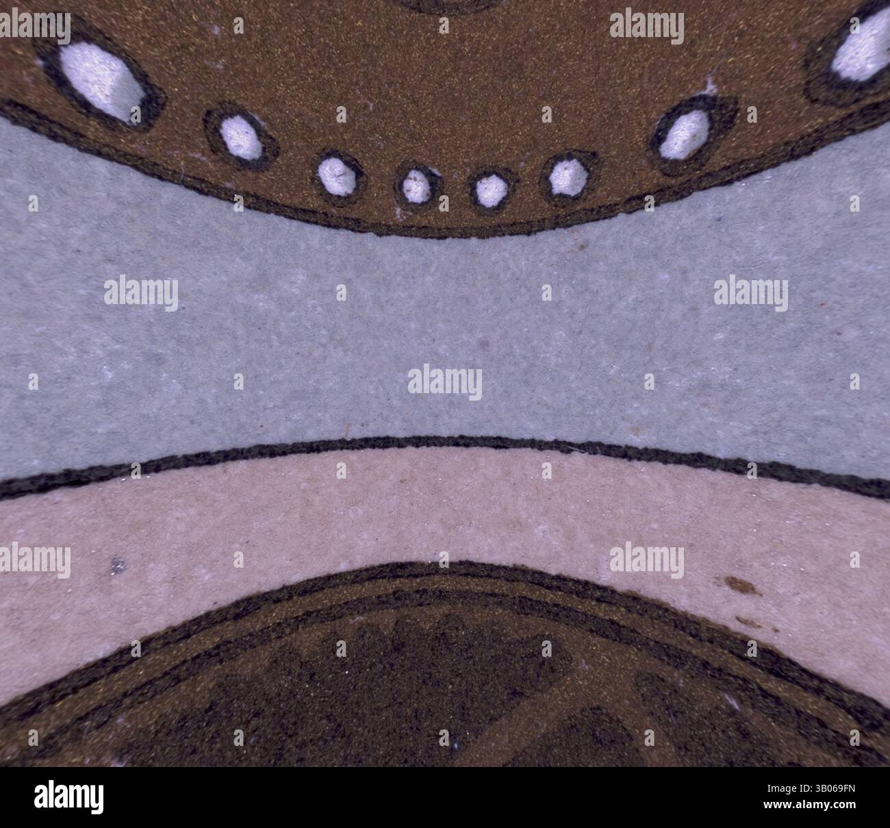 An intricate design featuring smooth, layered curves in earthy tones ...