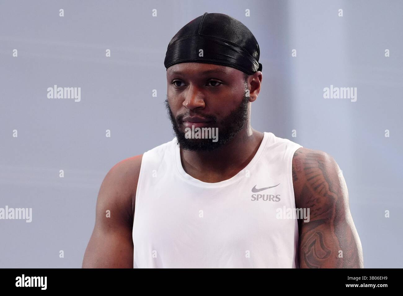 Viddal Riley during a public workout at The Pelligon, London. Picture ...