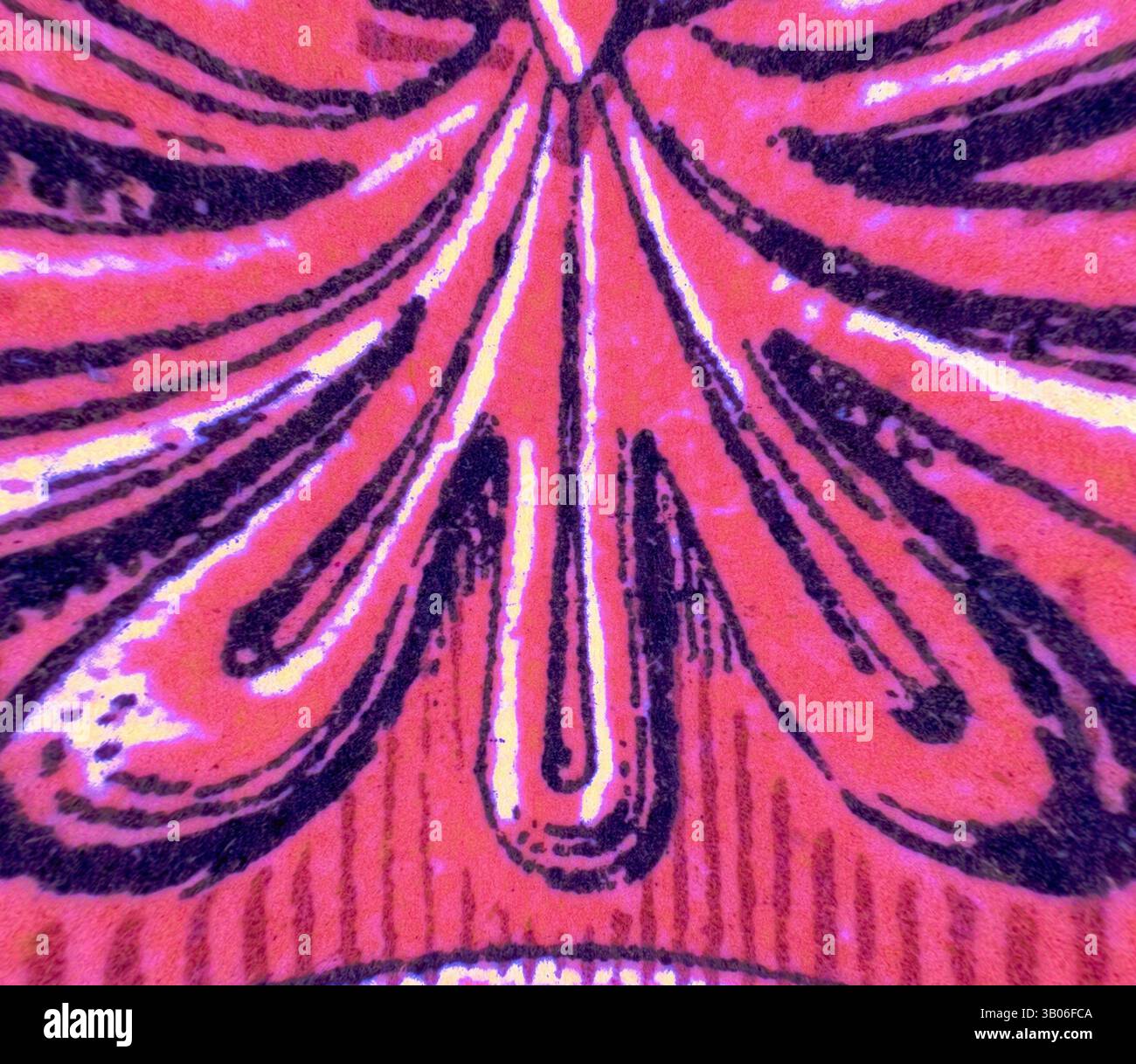 A close-up of intricate, swirling patterns that merge vibrant shades ...