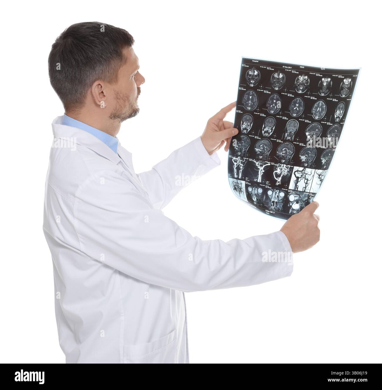 Healthcare brain scan on Cut Out Stock Images & Pictures - Alamy