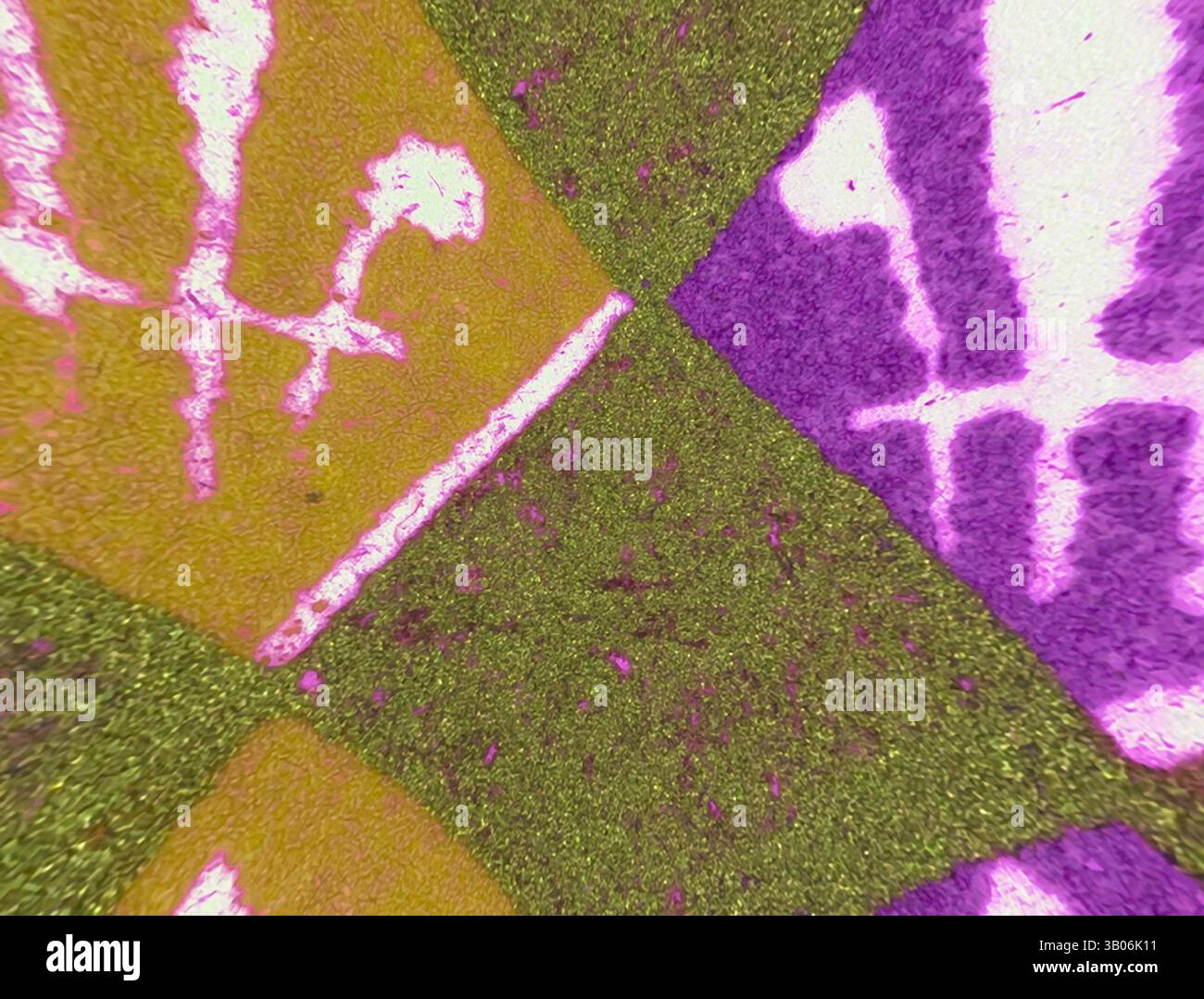 An abstract composition featuring a vibrant interplay of geometric ...