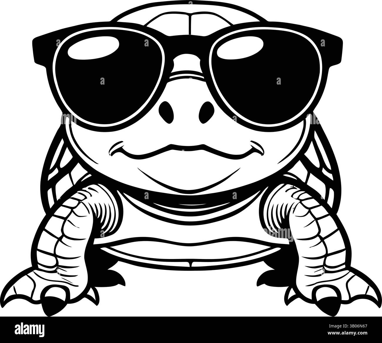 Turtle drawing Black and White Stock Photos & Images - Alamy