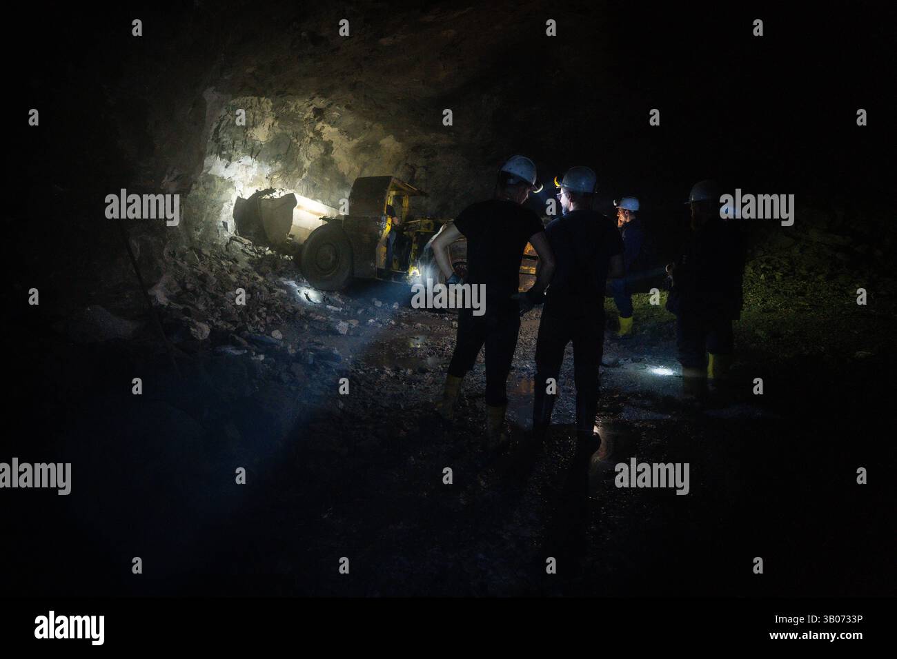 Miners work at Trepca mining complex, in Kosovo Miners work at Trepca ...