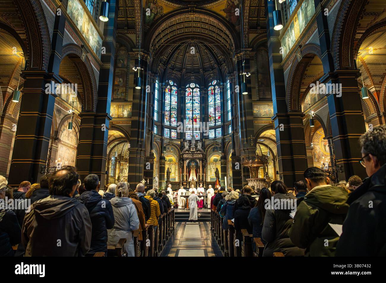 AMSTERDAM - Churchgoers during a special Eucharist in memory of the ...