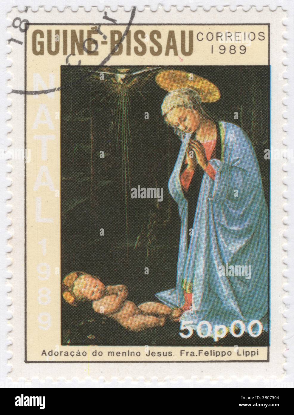 GUINEA-BISSAU - 1989 December 10: 50 peso postage stamp depicting ...