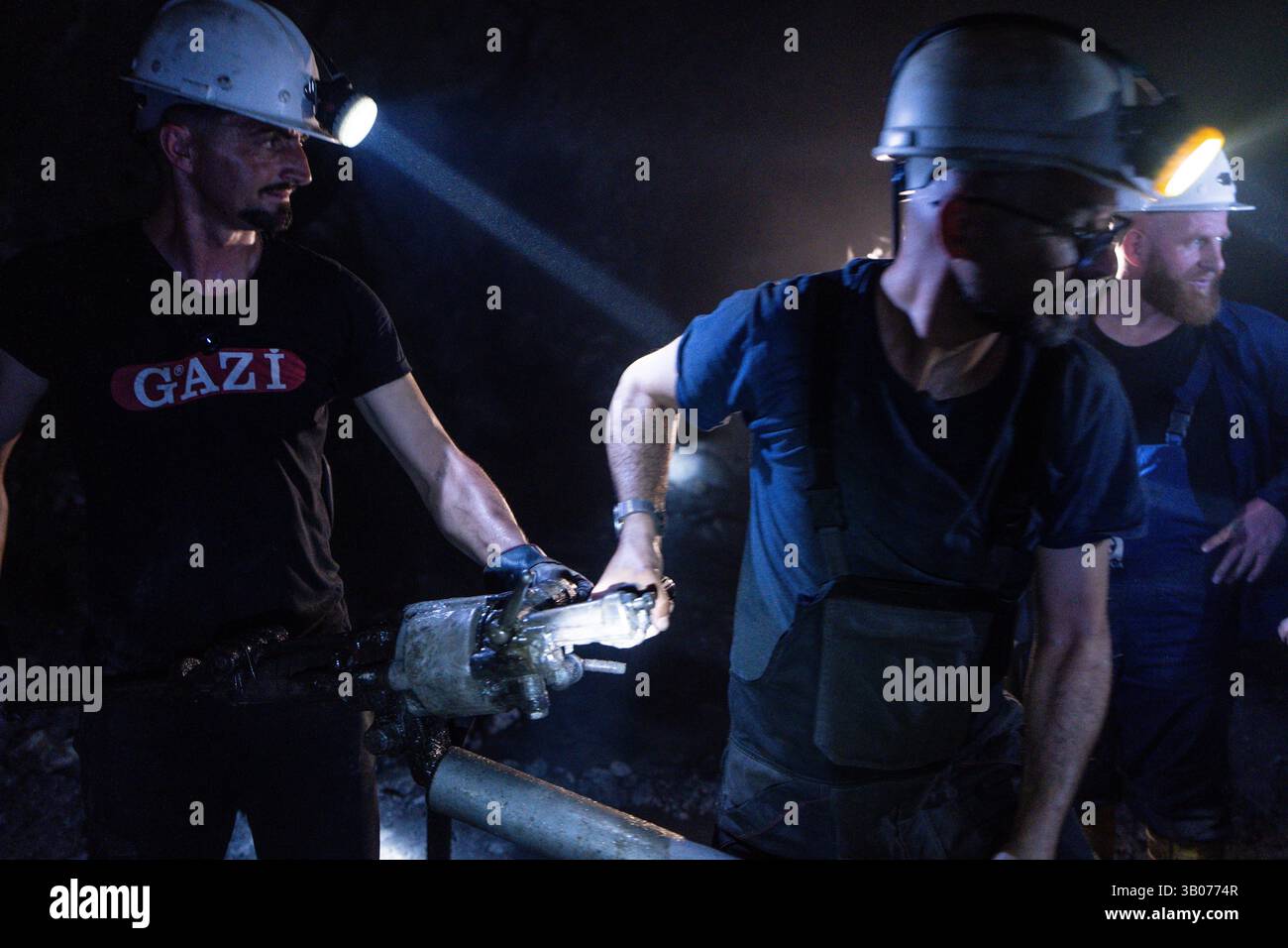 Miners work at Trepca mining complex, in Kosovo Miners work at Trepca ...