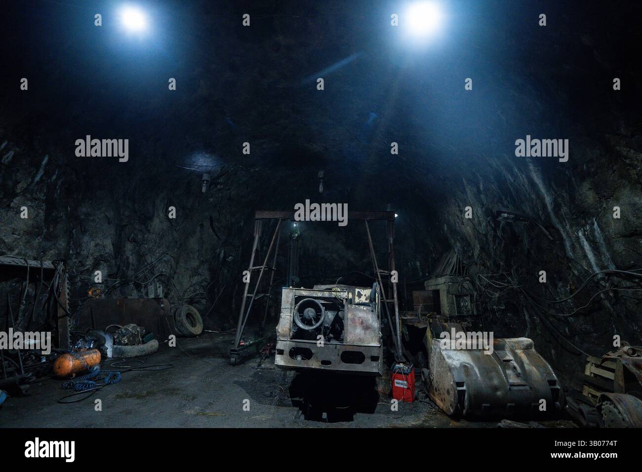 Miners work at Trepca mining complex, in Kosovo A view of the old ...