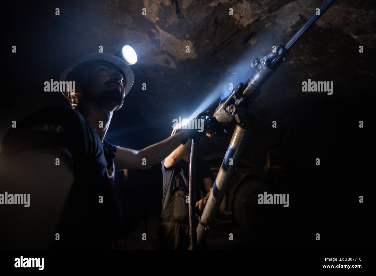 Miners work at Trepca mining complex, in Kosovo Miners work at Trepca ...