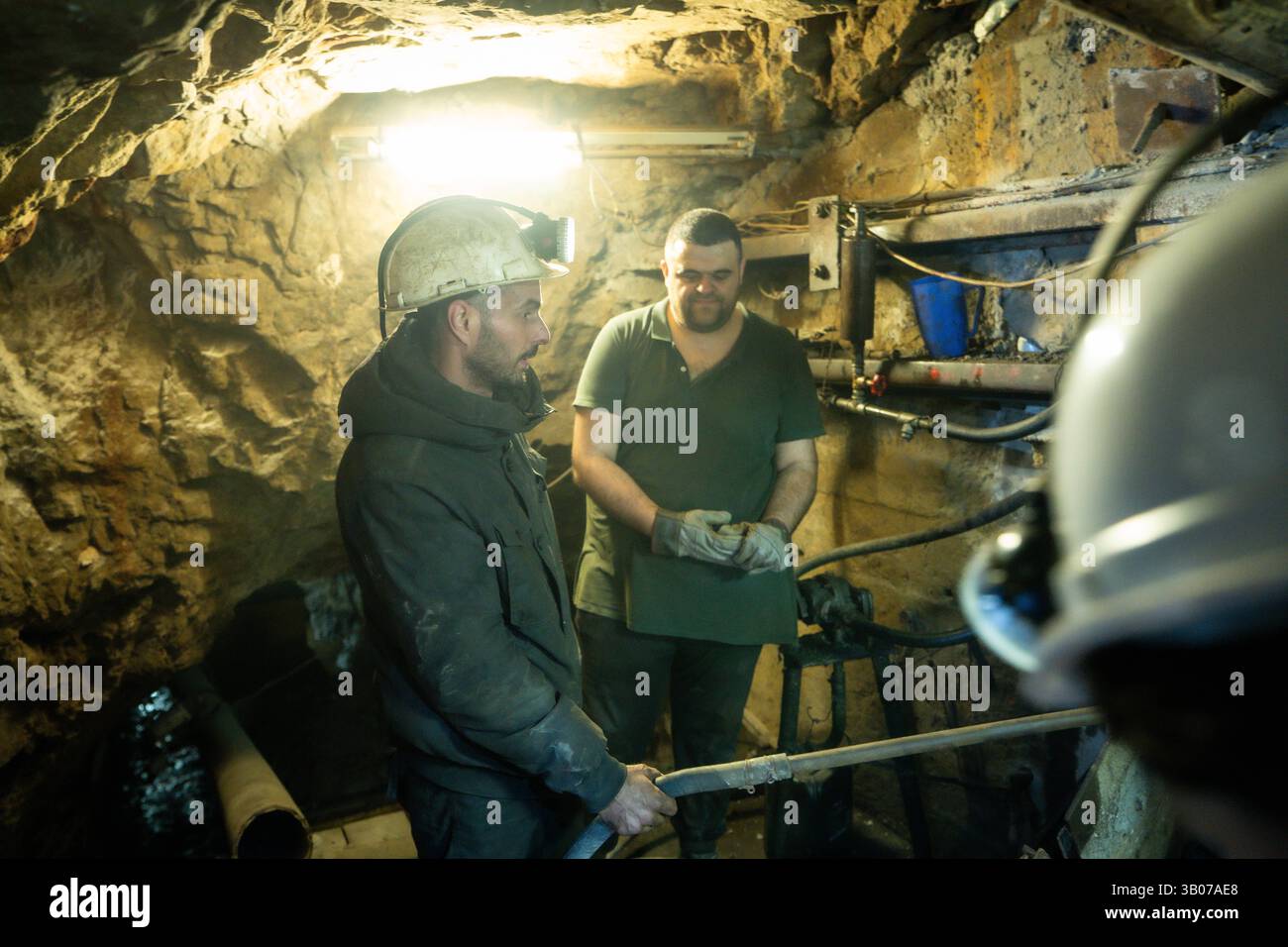 Miners work at Trepca mining complex, in Kosovo Miners work at Trepca ...