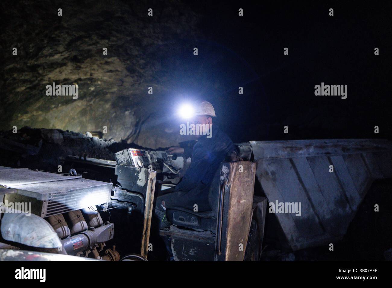 Miners work at Trepca mining complex, in Kosovo A miner works at Trepca ...