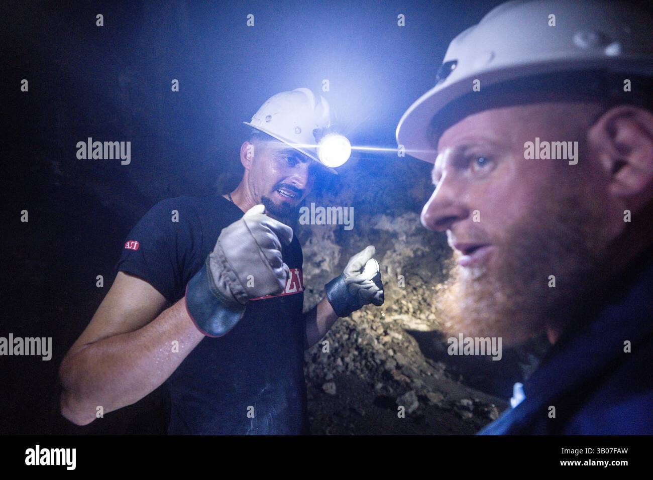 Miners work at Trepca mining complex, in Kosovo Miners work at Trepca ...