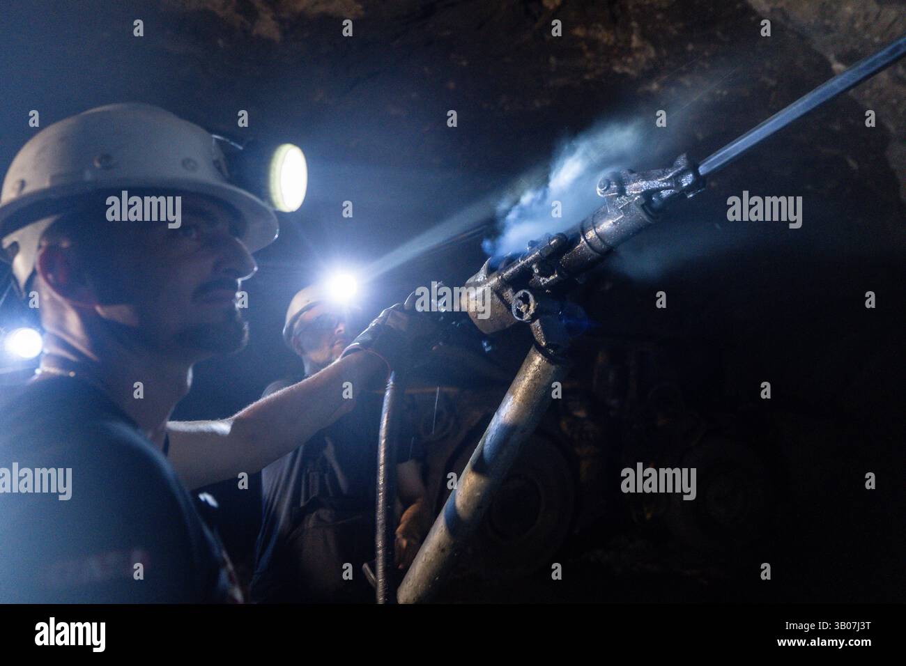 Miners work at Trepca mining complex, in Kosovo Miners work at Trepca ...