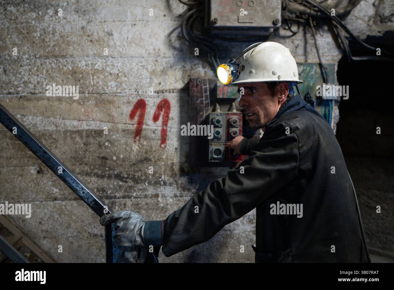 Miners work at Trepca mining complex, in Kosovo A miner works at Trepca ...