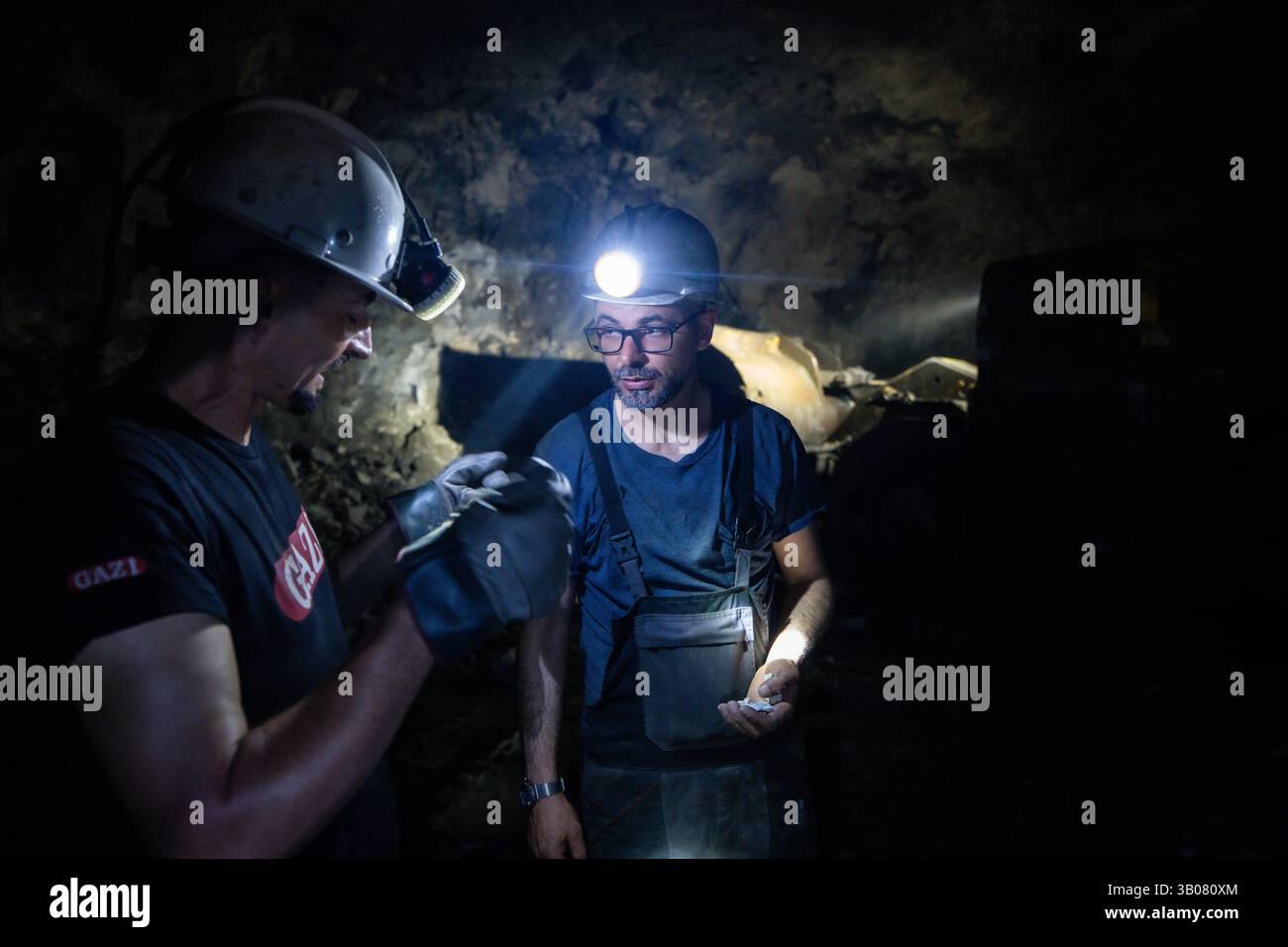 Miners work at Trepca mining complex, in Kosovo Miners work at Trepca ...
