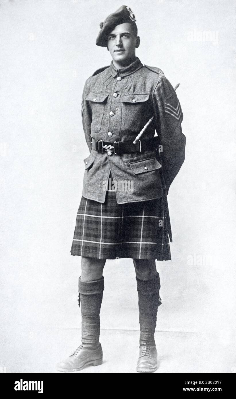 A sergeant in the Seaforth Highlanders during the First World War Stock ...