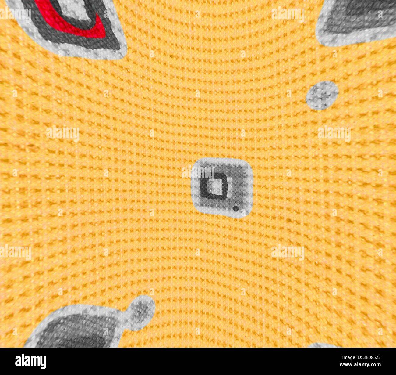 A vibrant, textured surface featuring a mix of geometric shapes and ...