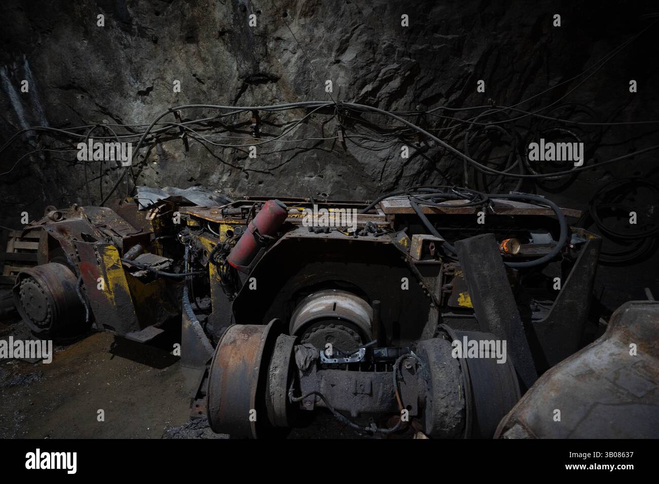 Miners work at Trepca mining complex, in Kosovo A view of old machinery ...