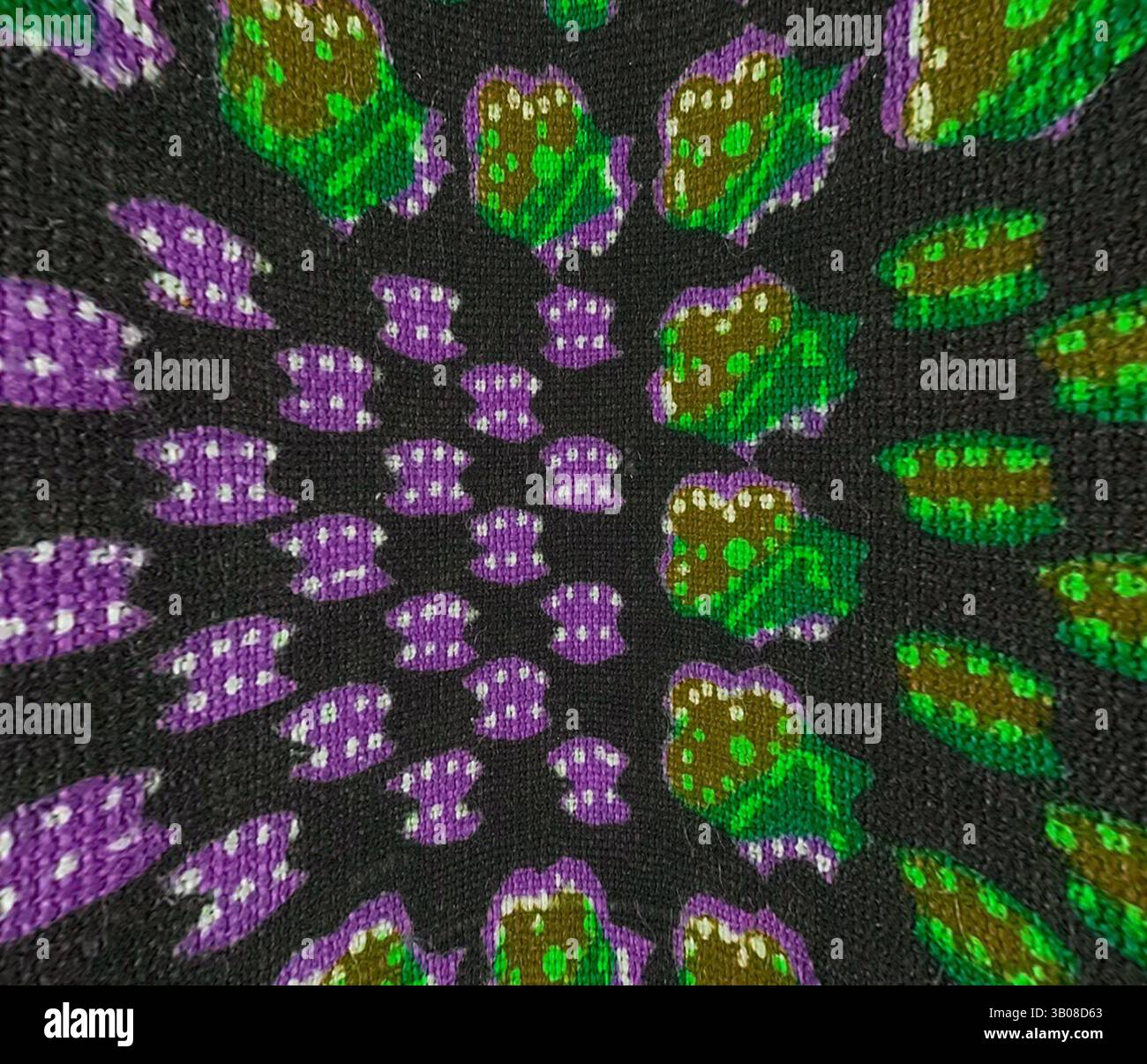 A vibrant pattern featuring a repetition of colorful shapes, with ...