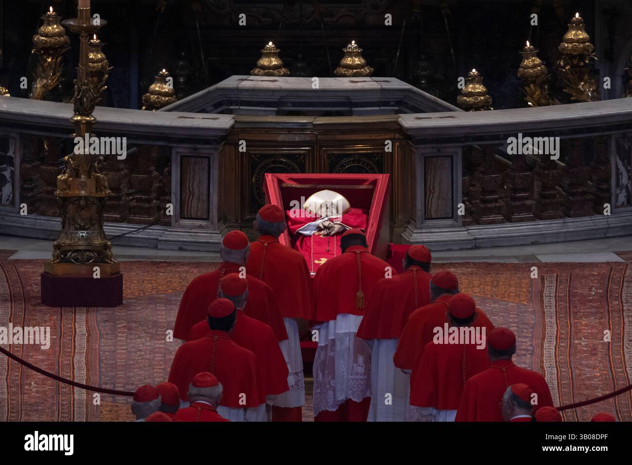 Vatican City, Vatican, 23 April 2025. The body of Pope Francis is ...