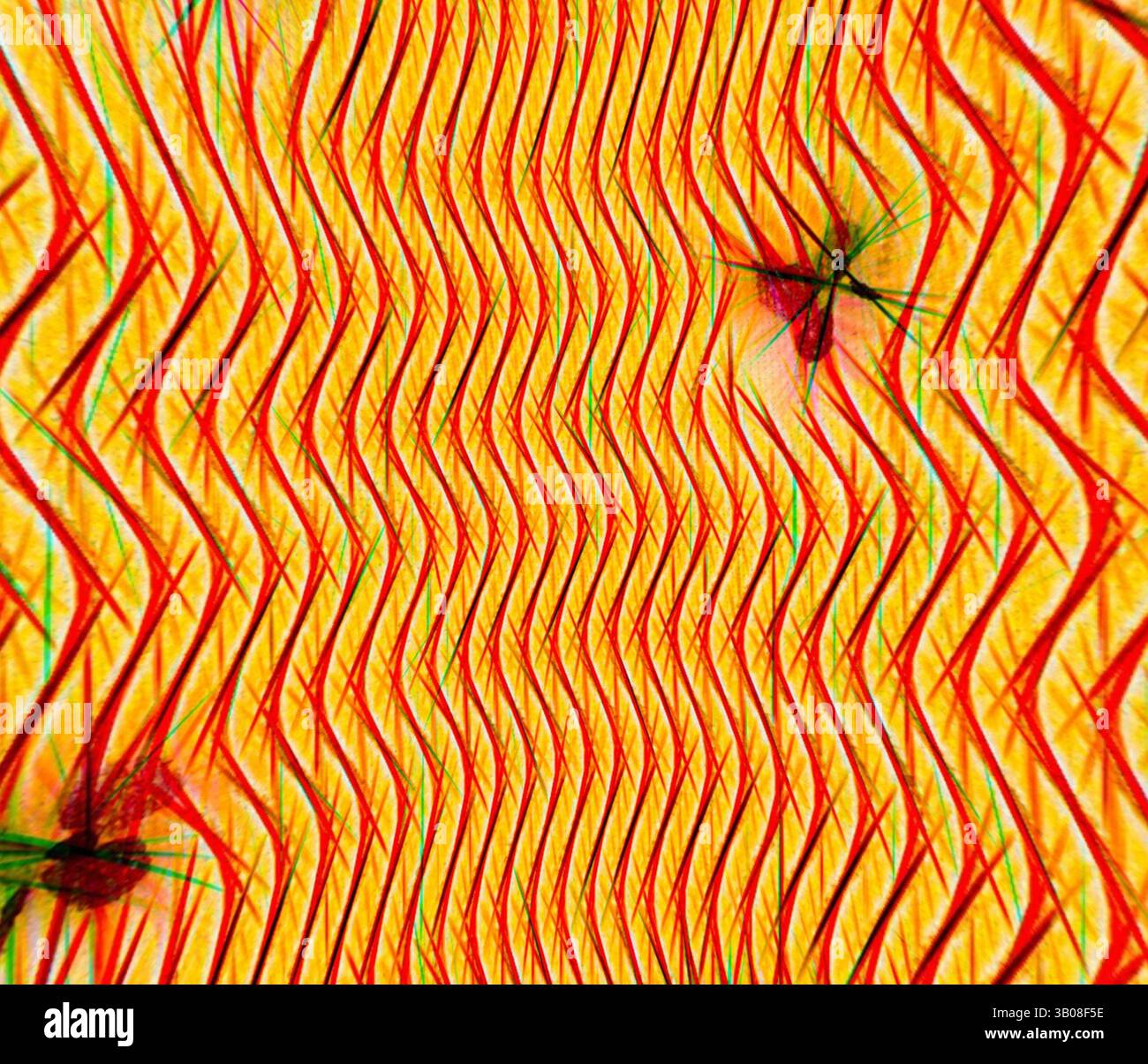 Mesmerizing pattern of wavy lines in vibrant shades of yellow hi-res ...