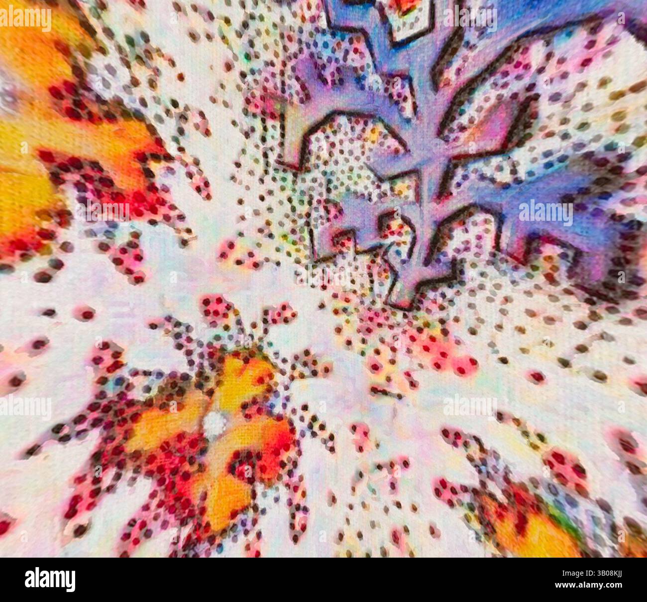A vibrant explosion of colorful patterns, featuring intricate shapes ...