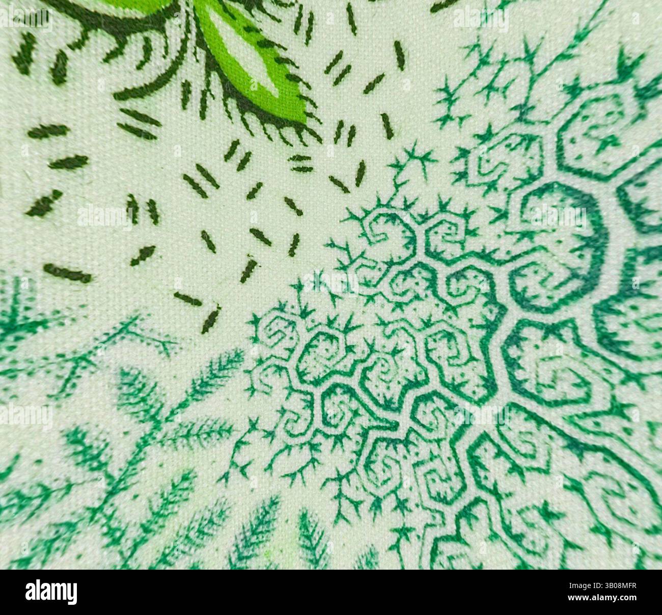 Intricate green spiraling patterns create hi-res stock photography and ...