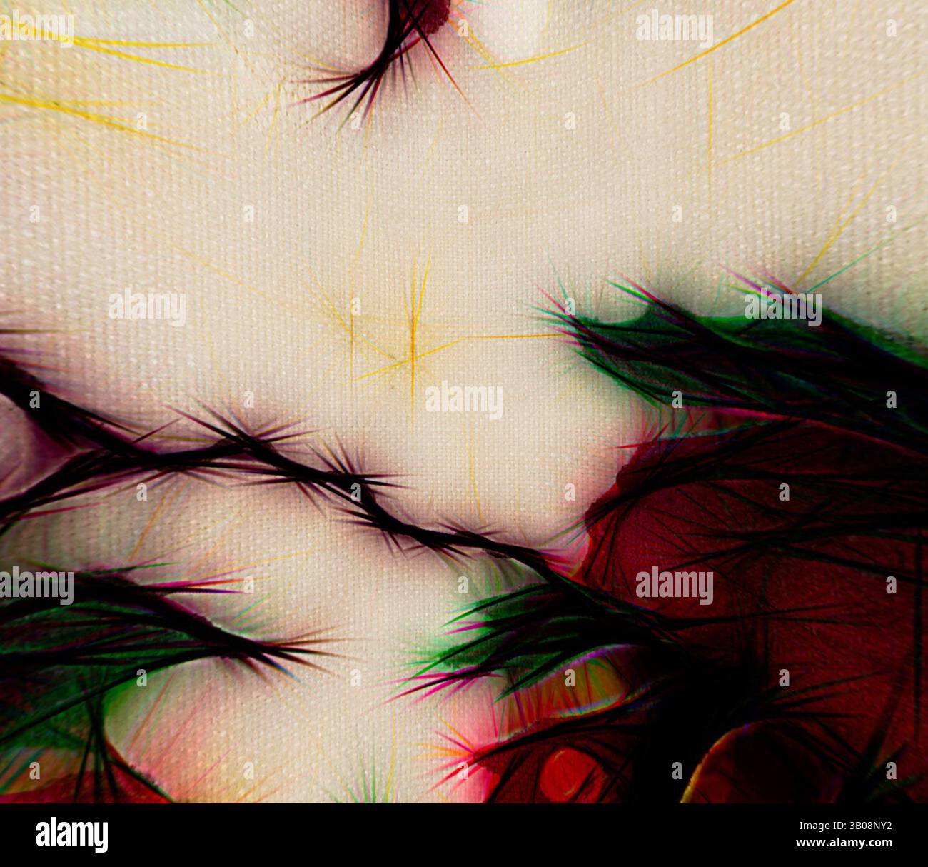A surreal blend of vibrant colors and intricate textures, featuring ...