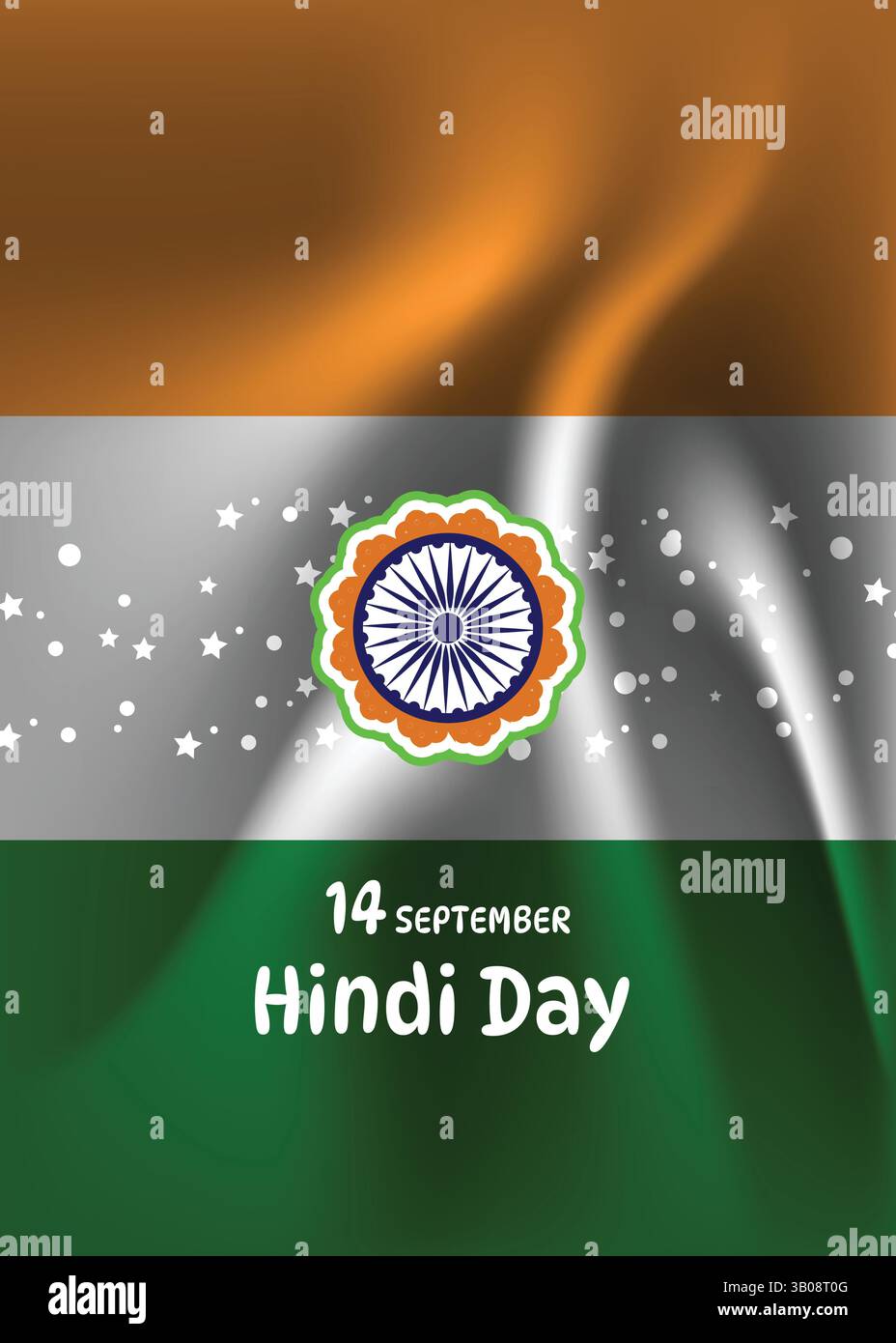 Hindi Diwas National Language Celebration Illustration Stock Vector ...