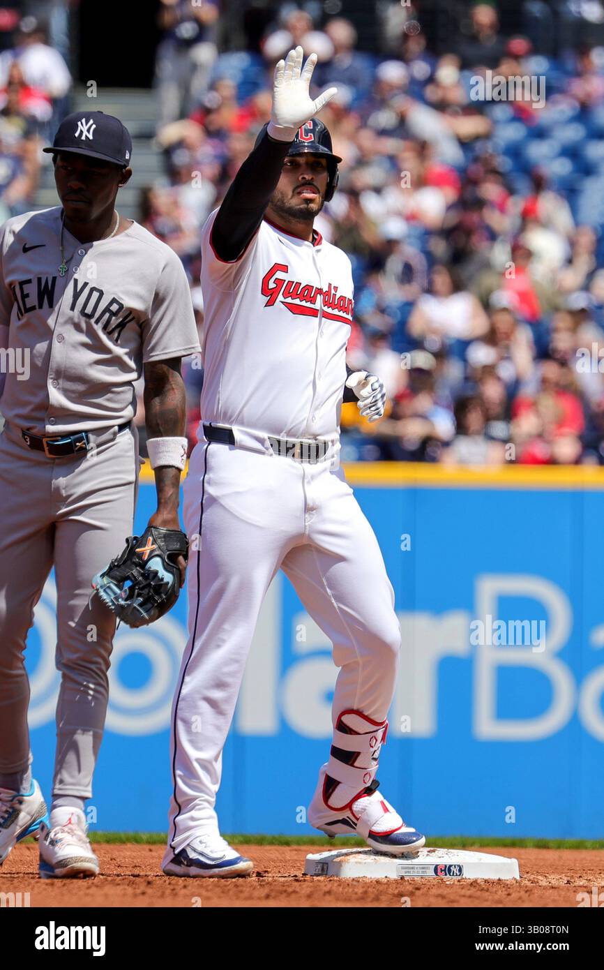 CLEVELAND, OH - APRIL 23: Cleveland Guardians second baseman Gabriel ...