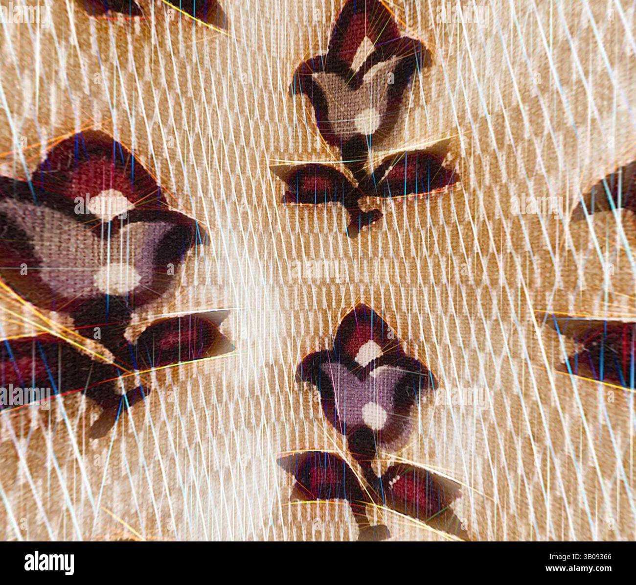 Repeating pattern of stylized fleur de lis in rich shades of bur hi-res ...