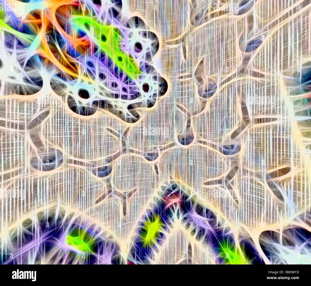 An intricate design featuring vibrant colors and complex patterns that ...