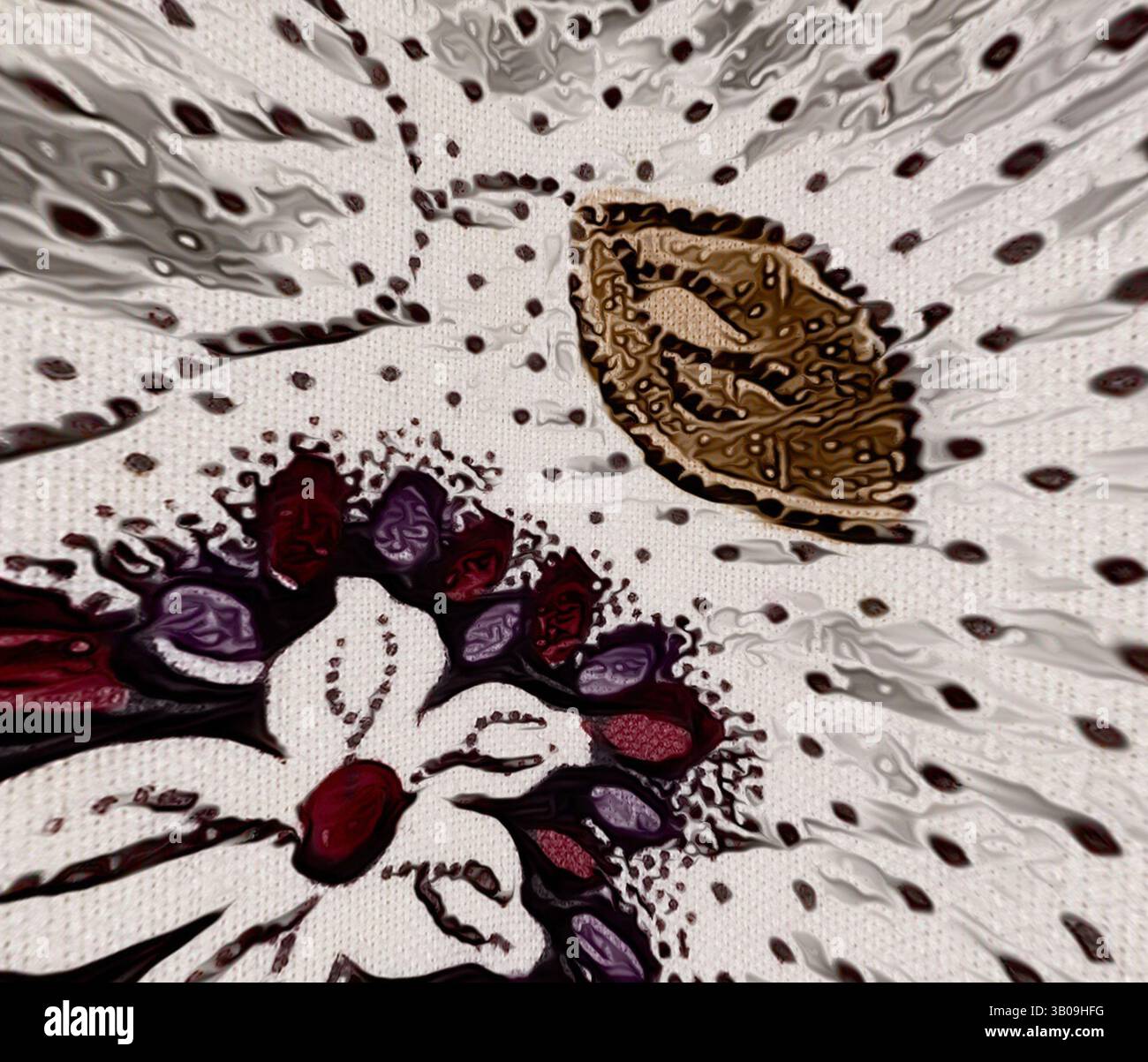 A vibrant design showcasing intricate floral elements intertwined with ...