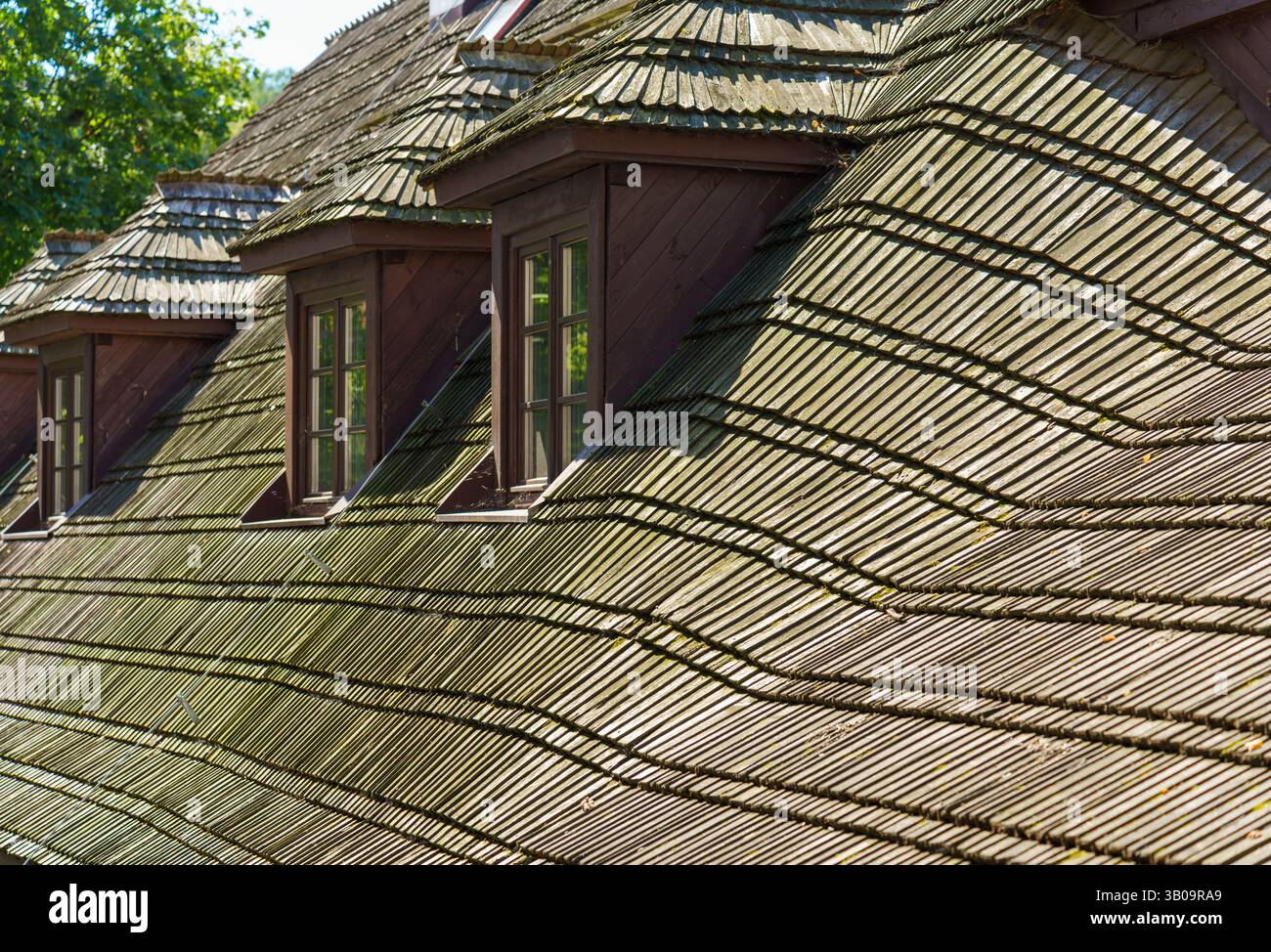 Wooden architecture and beautiful roof detail in Kazimierz Dolny, small ...
