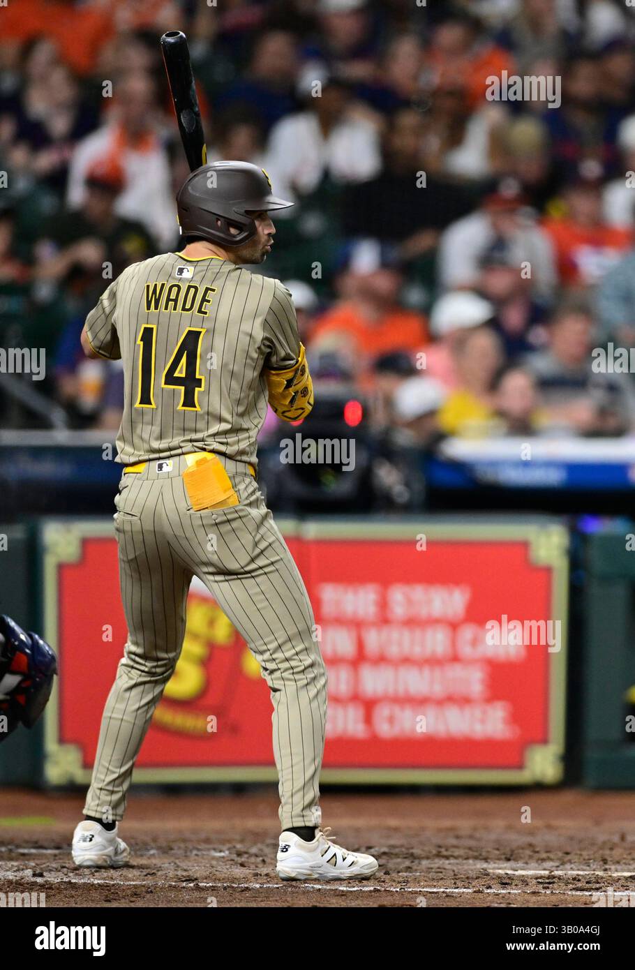 San Diego Padres center field Tyler Wade (14) singles to center during ...
