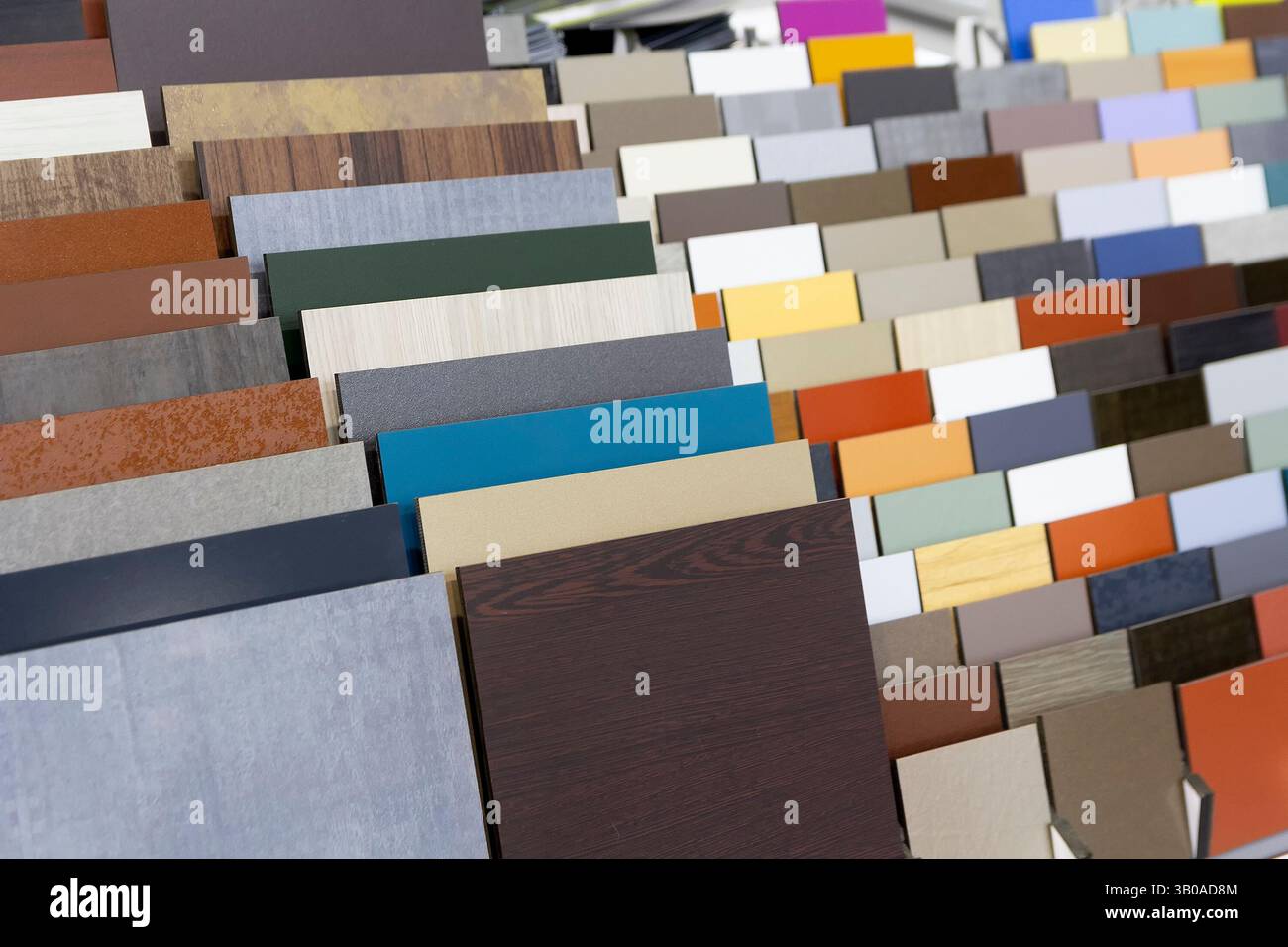 Multi-colored samples of composite materials for the ventilated facades ...