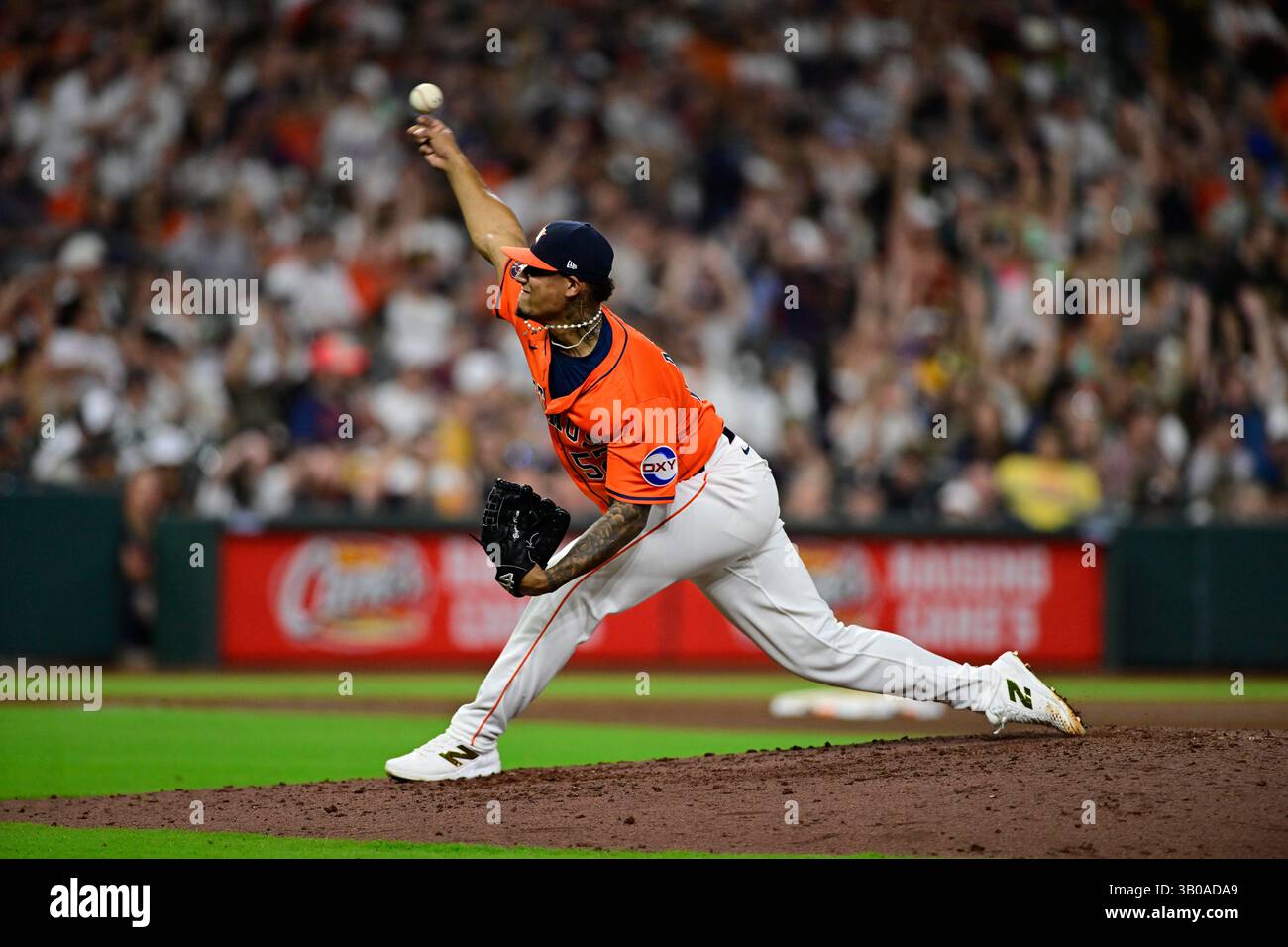 Houston Astros starting pitcher Bryan Abreu (52) during the MLB game ...
