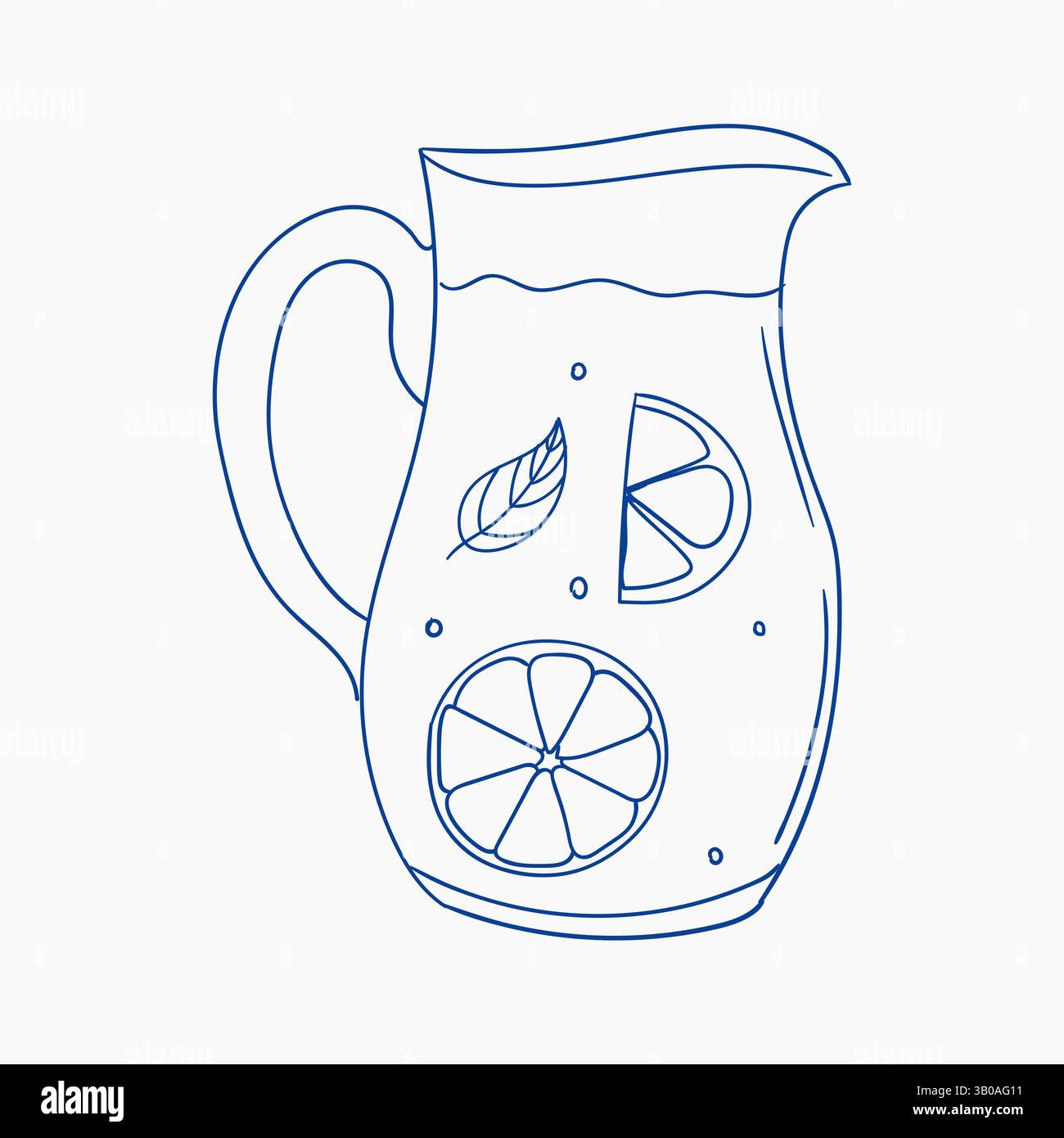 Refreshing pitcher filled lemon Stock Vector Images - Alamy