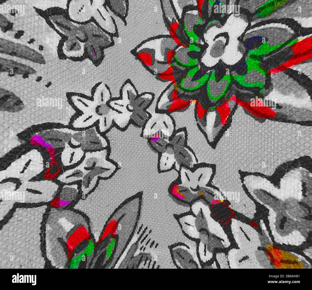Intricate flowers in shades of gray hi-res stock photography and images ...