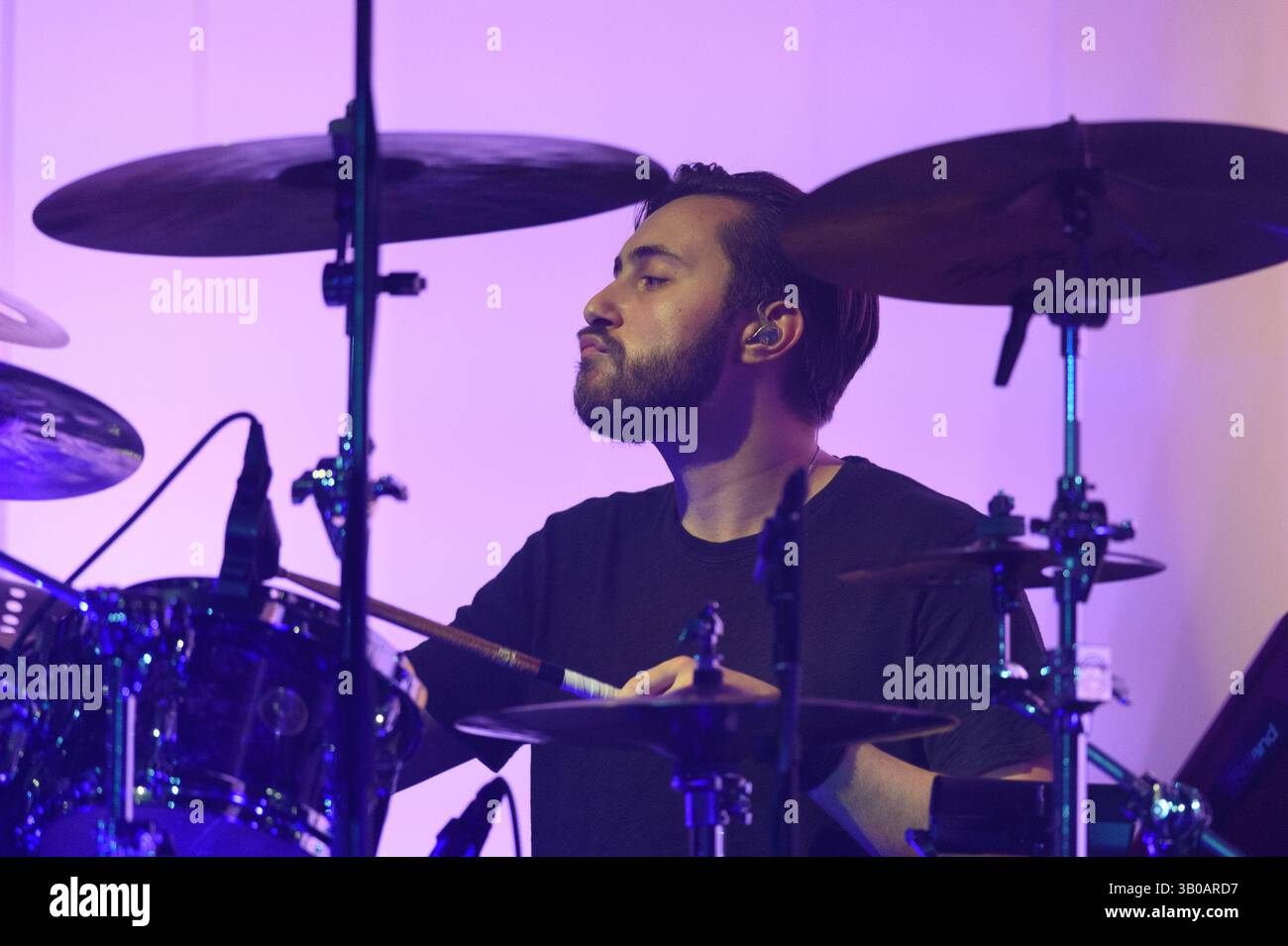 Munich, Germany, April 23rd 2025: Nicholas Nic Collins (Drums) of Mike ...