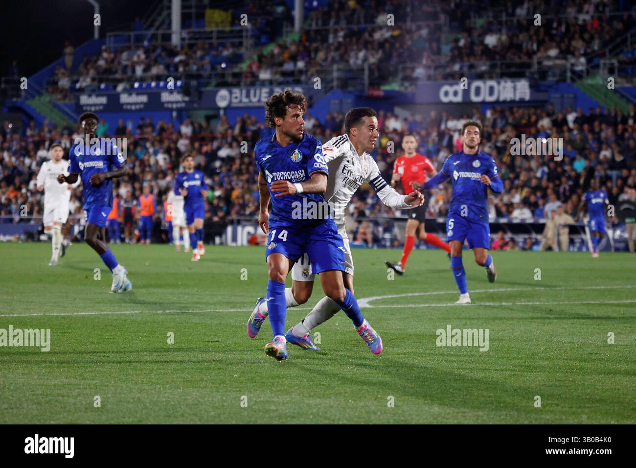 GETAFE, SPAIN - APRIL 23, 2025: Lucas Vazquez during LaLiga match ...